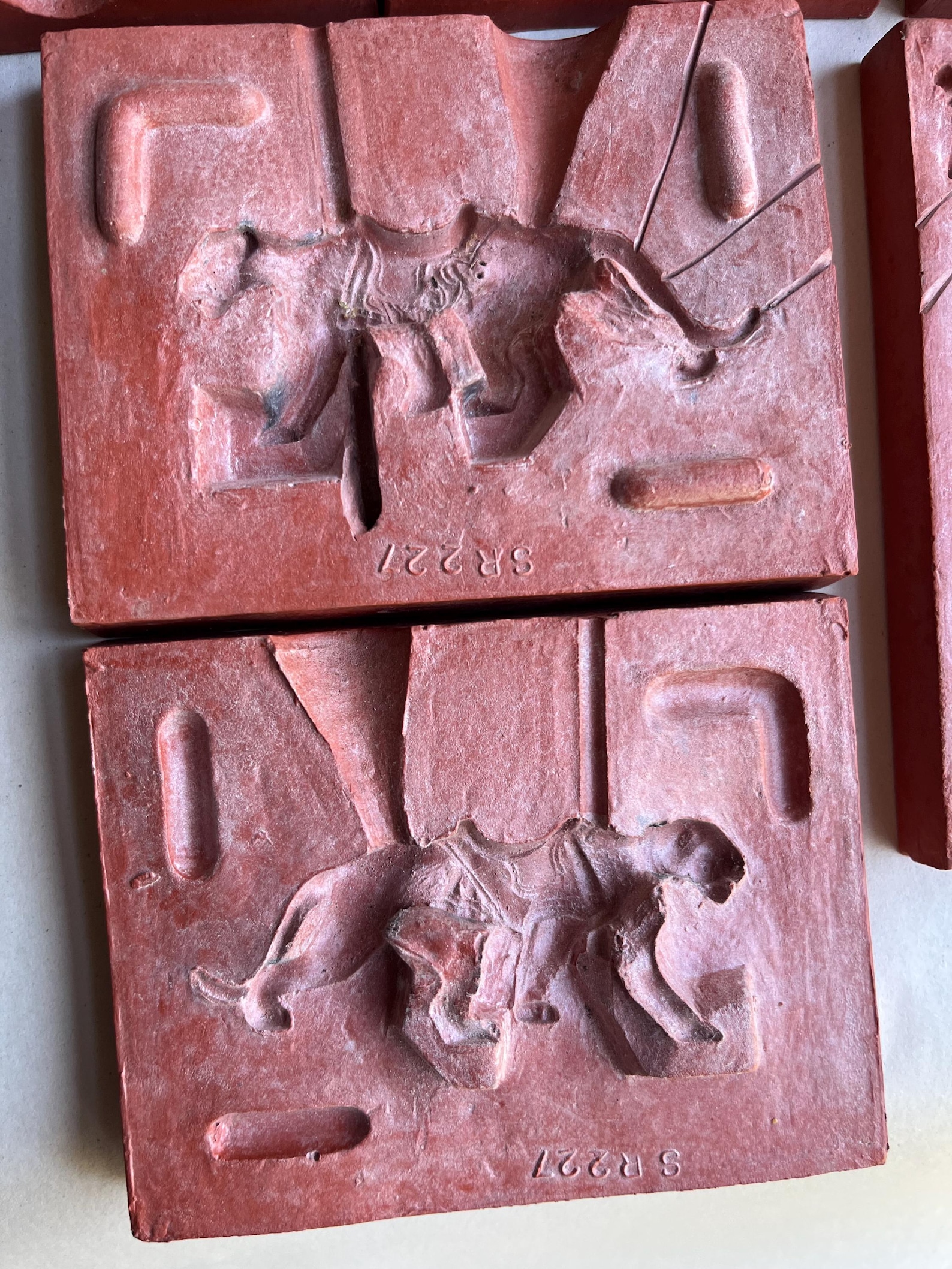 Vintage Rubber Casting Molds for Lead Tin Toy Figure Making, Miniature ...