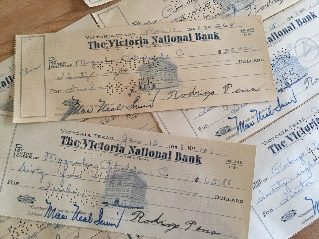 The Victoria National Check Victoria Texas Void - Etsy