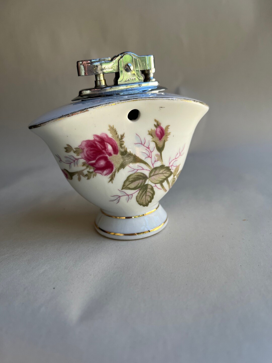 Vintage Moss Rose Japanese Porcelain Lighter - Etsy