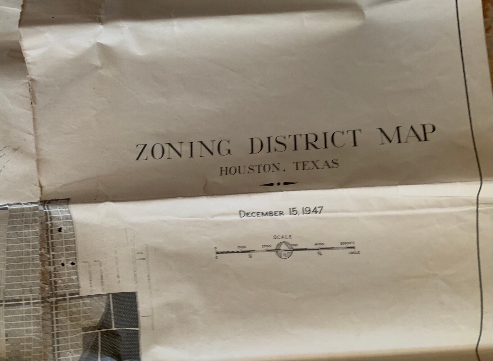 City of Houston Zoning District Map circa 1947 Vintage Texas | Etsy
