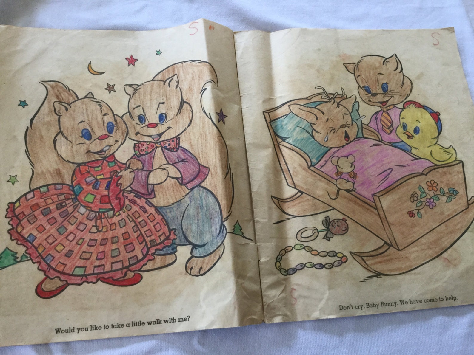 Vintage Copy Cat Coloring Book by Abbott - Etsy