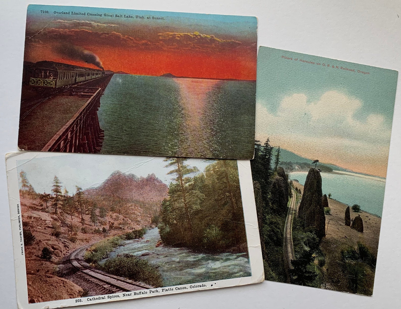 Early American Railroad PostCards Post Card Set Litografía | Etsy España