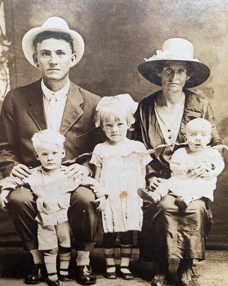 Great Depression Family Photograph Cabinet Card - Etsy