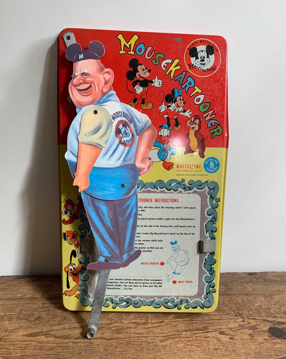 Vintage Mousekartooner Mickey Mouse Club Tin Drawing Tracer by | Etsy