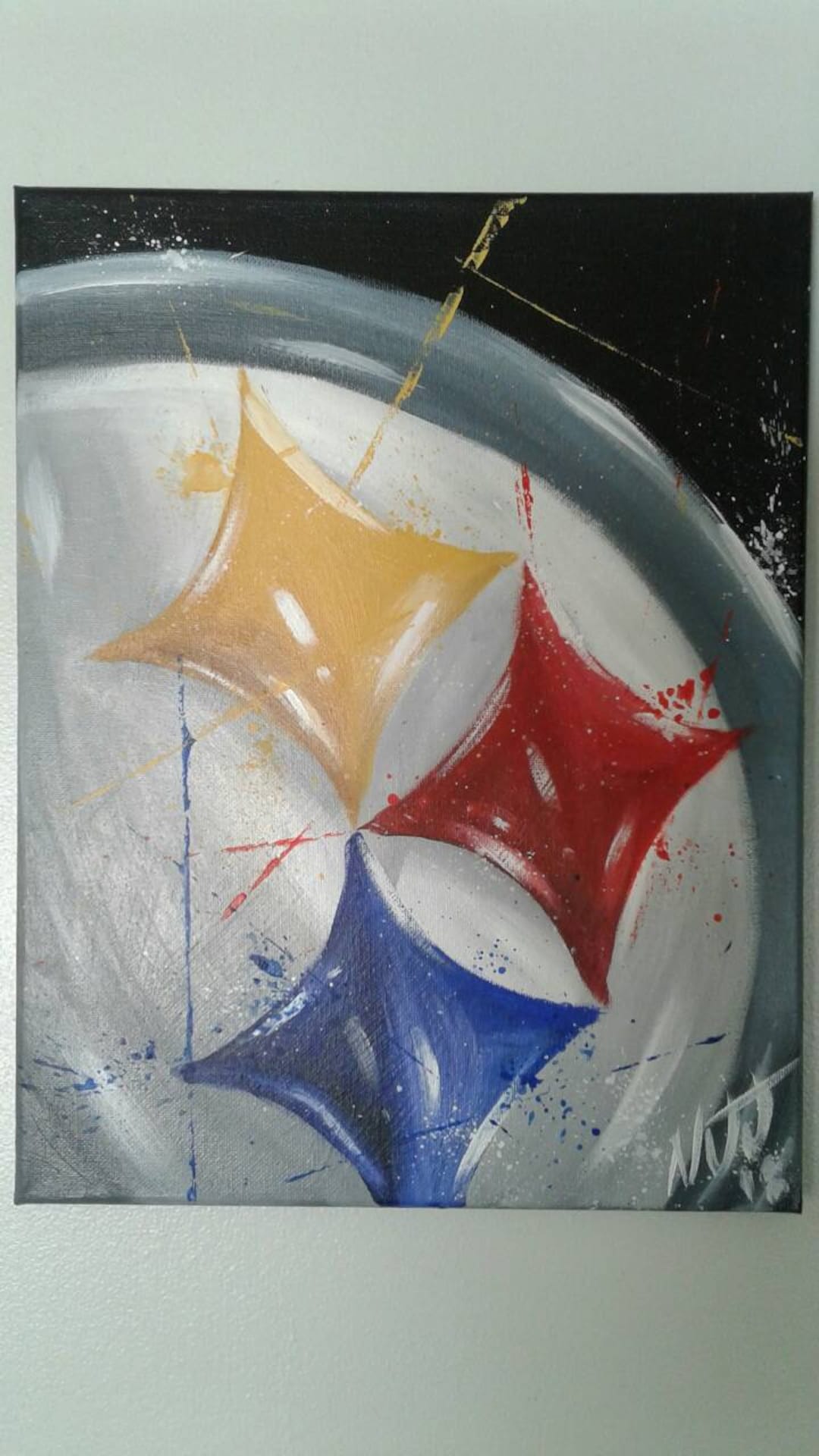 Custom Pittsburgh Steelers Logo Painting Original Canvas Artwork - Etsy