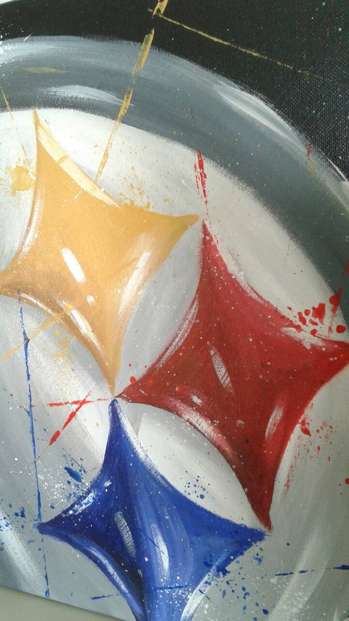 Custom Pittsburgh Steelers Logo Painting Original Canvas Artwork - Etsy