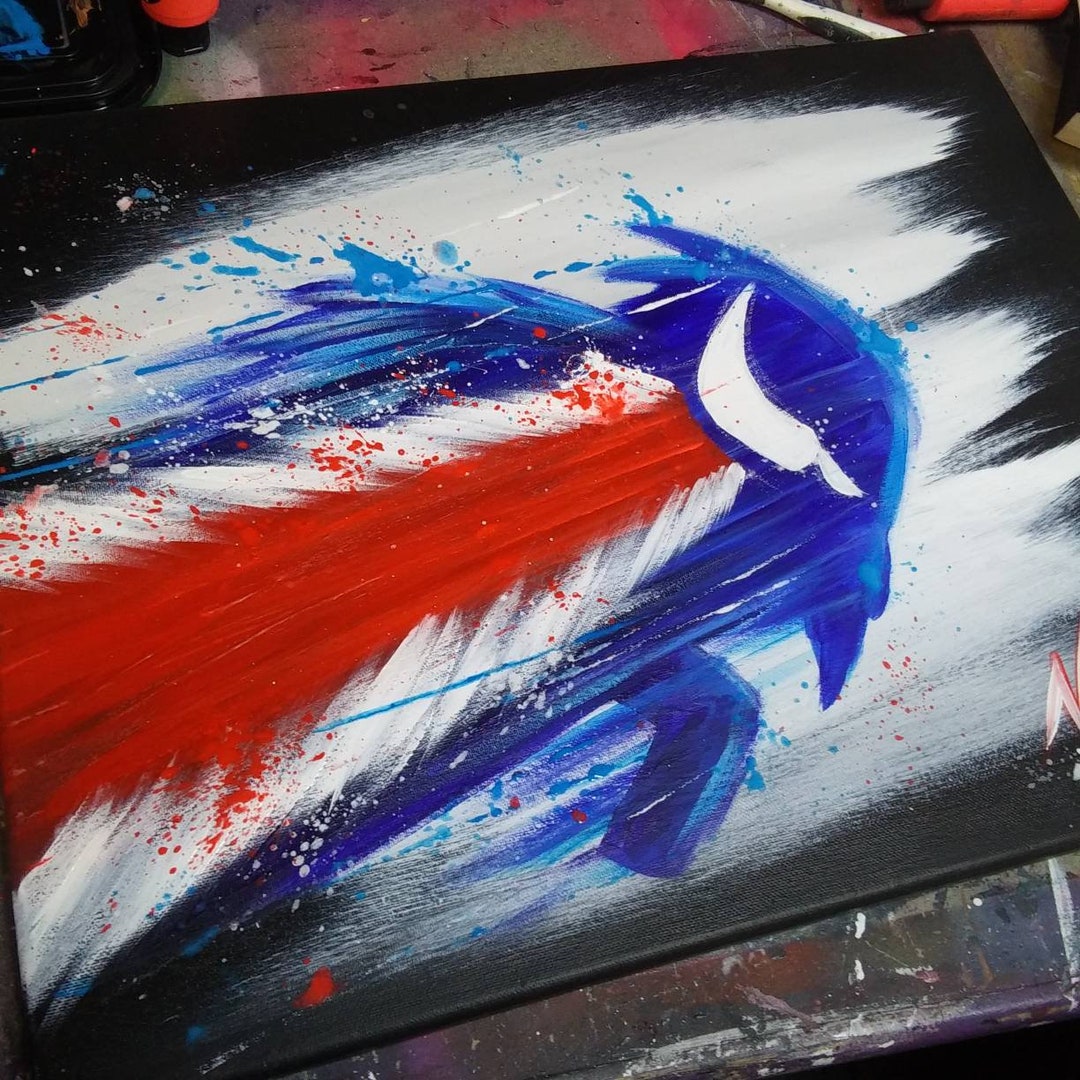 GLOWING Buffalo Bills NFL Abstract Painting Pegullaville Man Cave ...