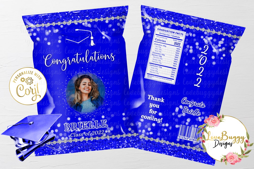 Graduation Chip Bag Grad Favor Bag Graduation Favor Printable Editable ...