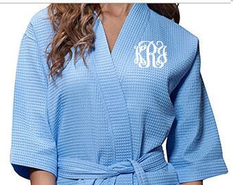 Waffle Robe Monogram - Etsy