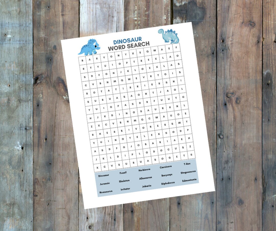 Printable Dinosaur Word Search With Answer Key/dinosaurs/trex/word ...