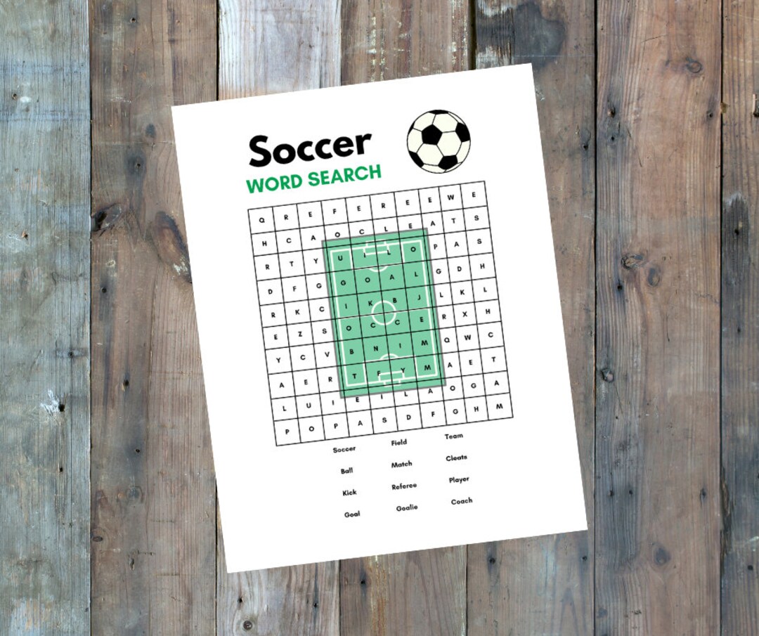 Printable Soccer Word Search With Answer Key/football/sports/kids Word ...