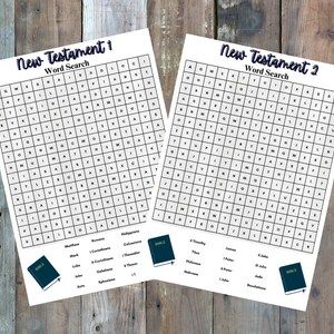 Books of the Bible Word Search With Answer Key/old Testament/new ...