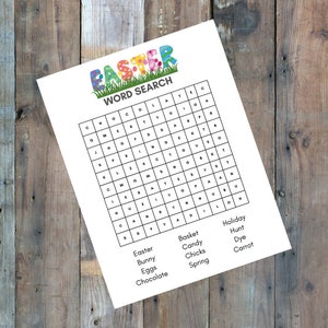 Printable Kids Easter Word Search With Answer Key/word Search/instant ...