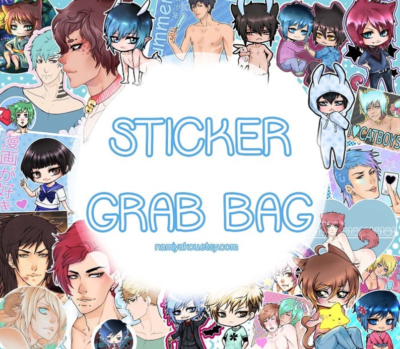 STICKER Grab Bag Super Cute Manga & Anime Art Stickers - Etsy