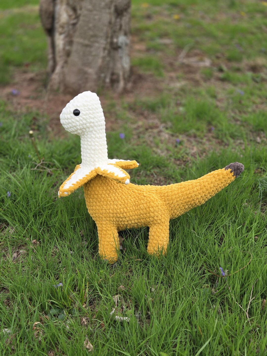 Crochet Bananasaurus Plushie: Handmade Dinosaur Stuffed Animal - Etsy