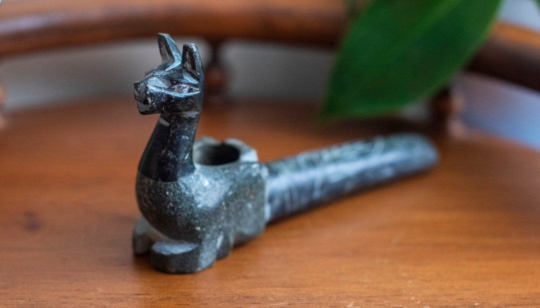 Vintage Hand Carved Peruvian Cusco Stone Llama Pipe - Etsy