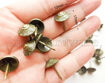 Cone Head Tapered Decorative Tack Nail Stud Upholstery Brass | Etsy