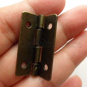 10 Pcs 30mmx12mm (half Side) Bronze Color 90 Degrees Hinges, Parliament ...