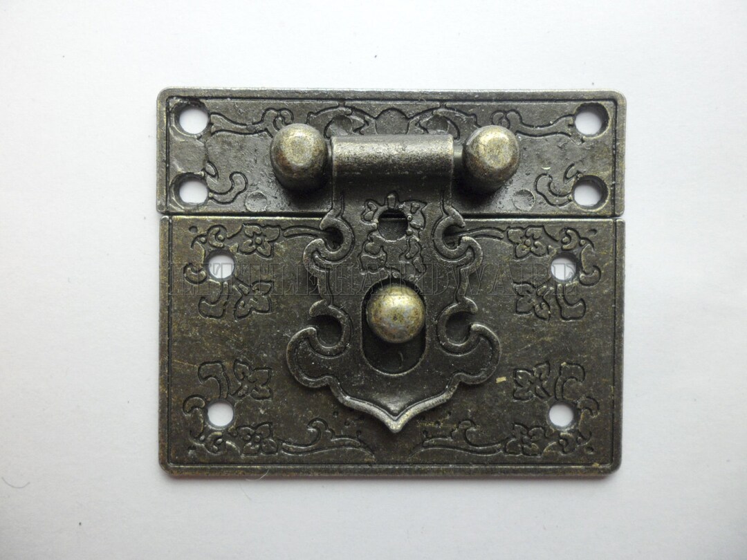 55mm X 47mm Vintage Style Small Box Hardware Lock Latch Box Latches Box ...