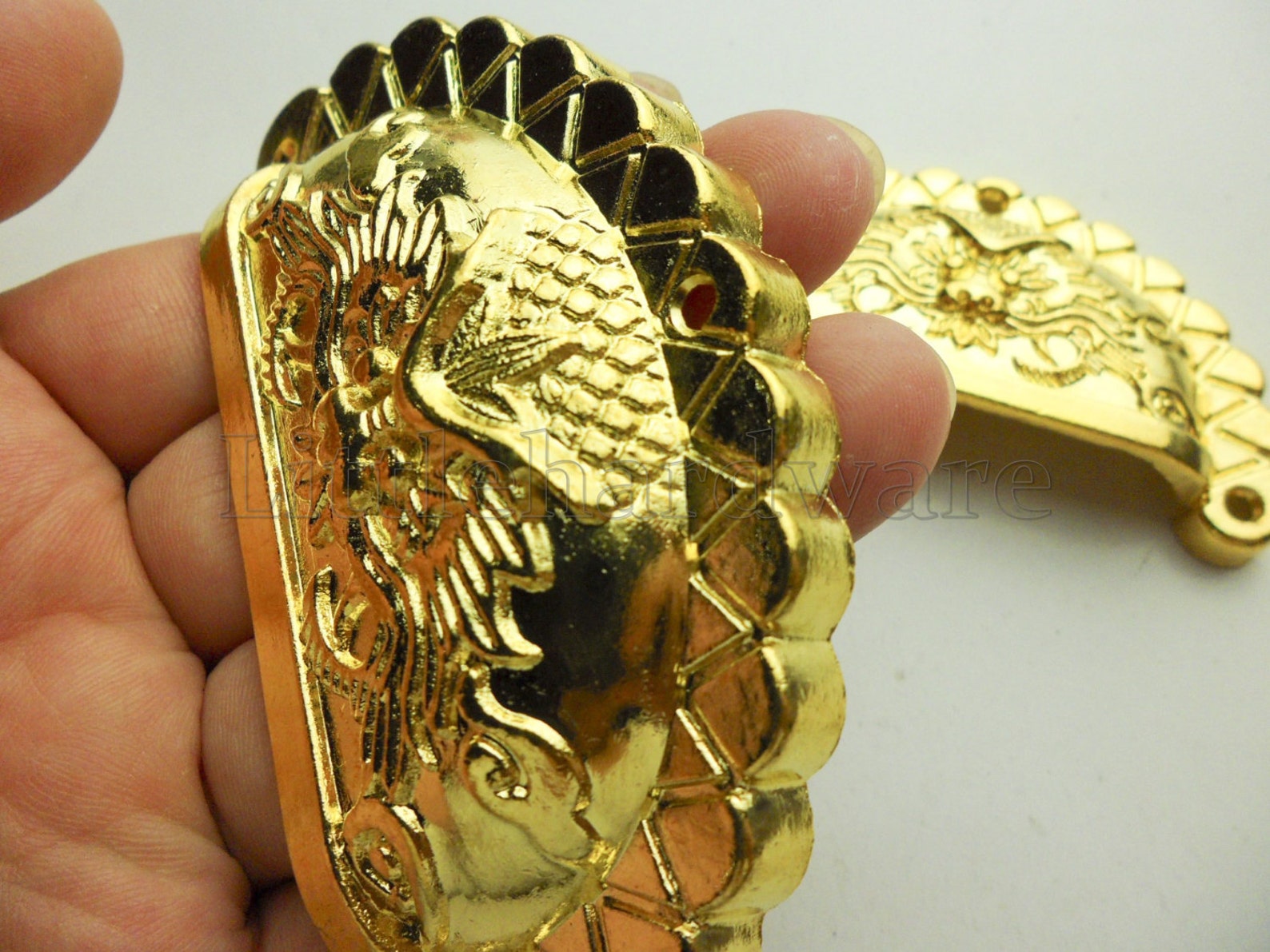 Two Size High Quality Golden Metal Chinese Dragon Drawer Pulls | Etsy