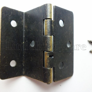 10 Pcs Chinese Classical Antique Brass Color 42.5mm Height Hinges ...