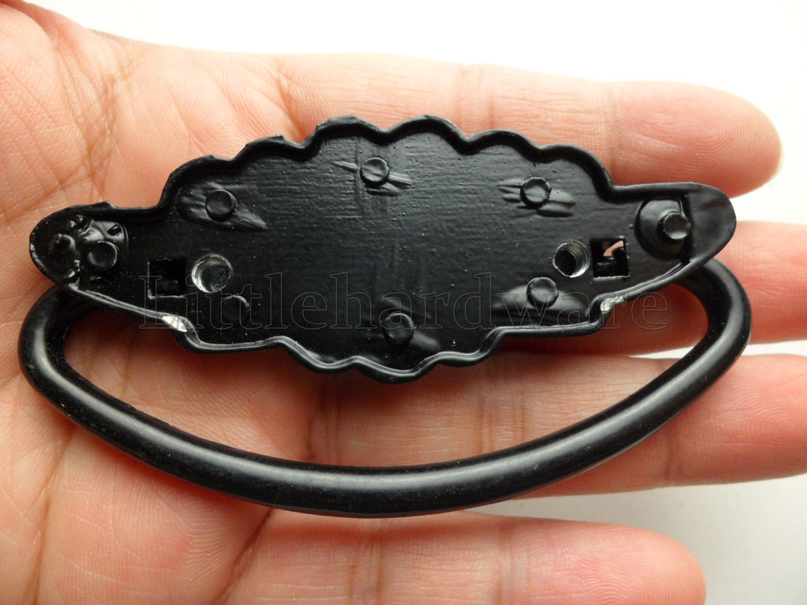 80mmx43mm Black Lotus Drop Handles / Dresser Drawer Pulls - Etsy