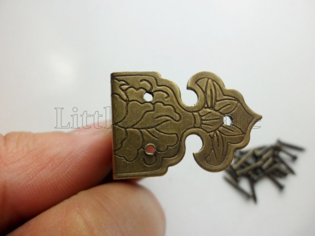 Set of 4 High Quality Solid Brass Corners/ornate Brass Corners/brass ...