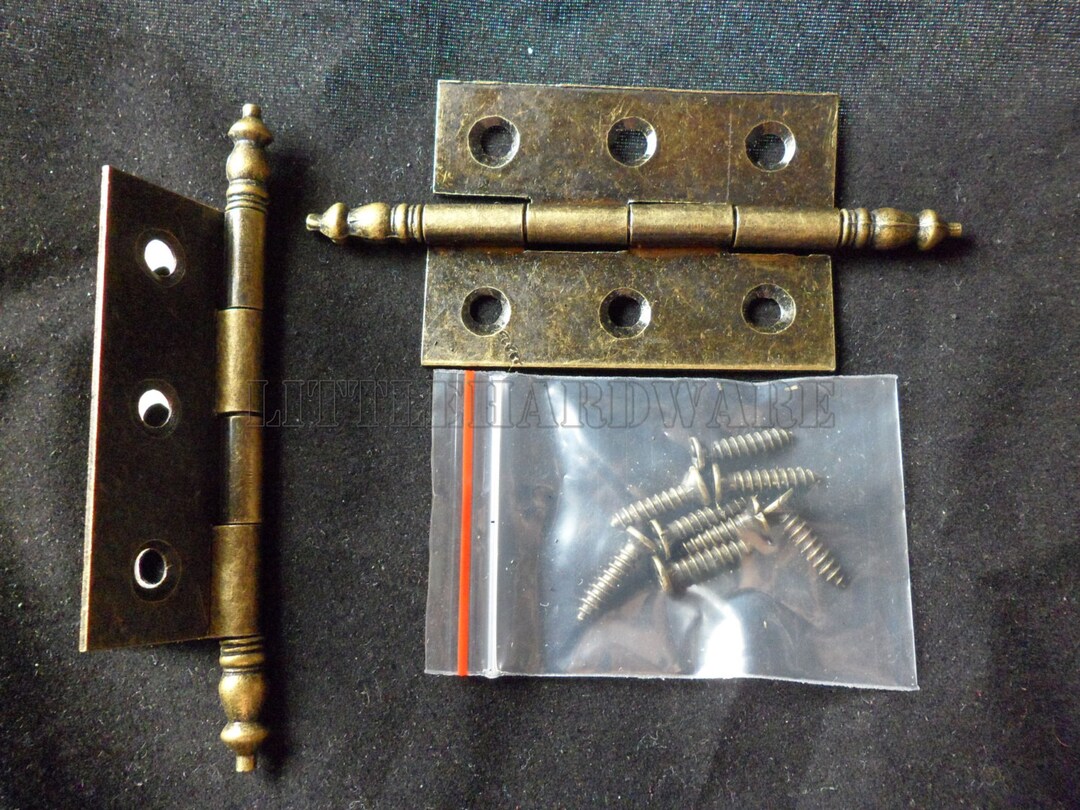 2 Pieces Metal Made Bronze Color Crown Hinges / Box Hinges VH0034 - Etsy