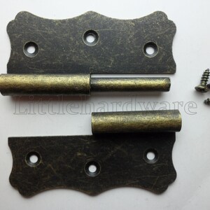 2 Pcs Chinese Classical Antique Brass Color 59.5mmx52mm Dream Waves ...