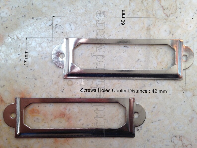 10pcs 60MM X 17mm Silver Color Card Holder/label Holders/label - Etsy