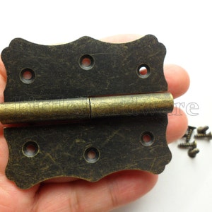 2 Pcs Chinese Classical Antique Brass Color 59.5mmx52mm Dream Waves ...