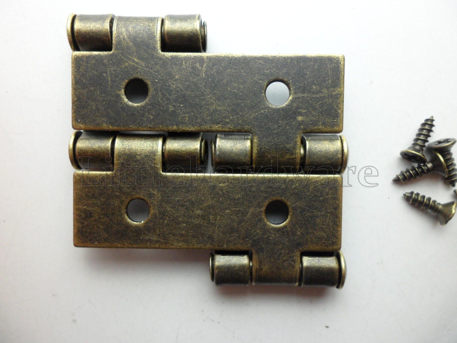 10 Pcs Chinese Classical Bronze Color 48mmx48mm Double Hinges/cabinet ...