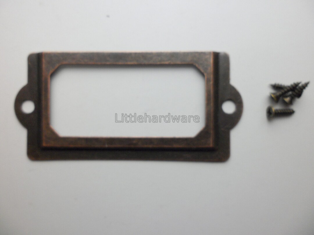 10pcs Red Brass 70MM X 34mm Card Holder/label Holders/label Frames ...