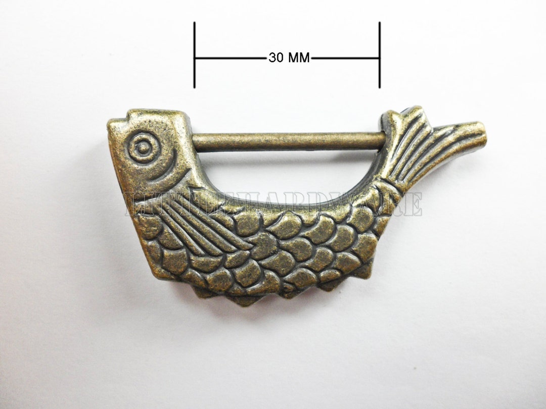 Vintage Style Fish Wooden Boxes Lock Jewellery Boxes Lock Furniture ...