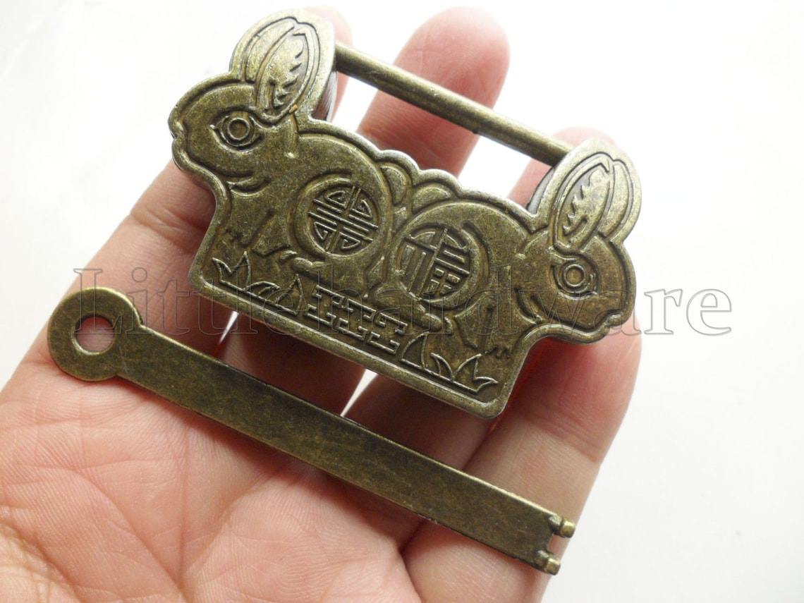 Vintage Chinese rabbit Shape With Chinese Words | Etsy