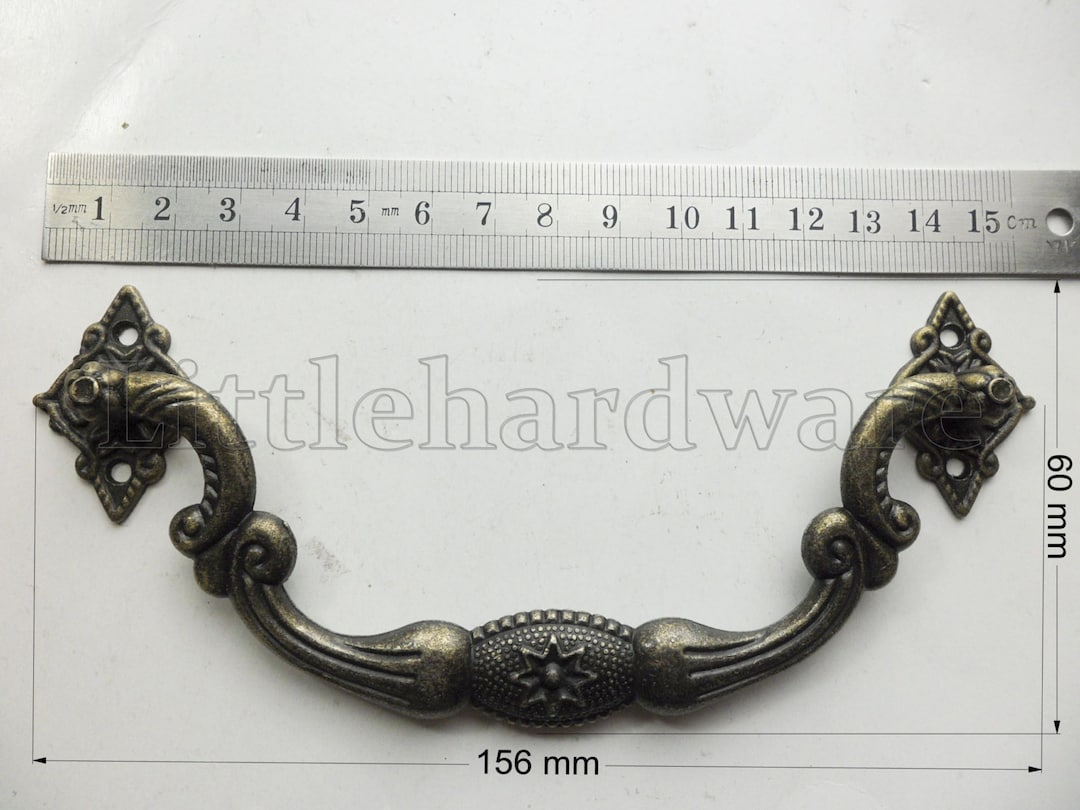 Vintage "fly" Big Drop Pulls / Dresser Drawer Pulls Handles / Rustic ...