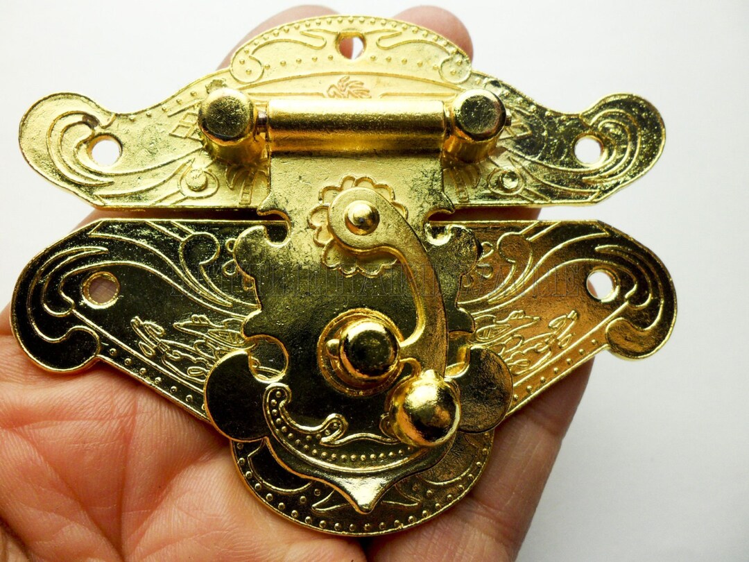 85mmx68mm Big Size Golden Lock Latch / Small Box Hardware / Jewelry Box ...