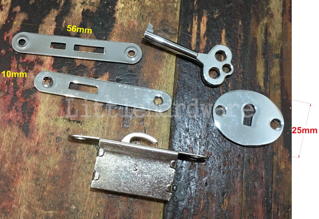 Silver Color Plated Box Lid Plates and Key and Lock for Jewelry Box ...