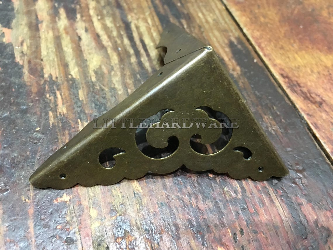 4 Pcs Bronze Color Ornate Antique Brass Corners/brass Jewelry - Etsy