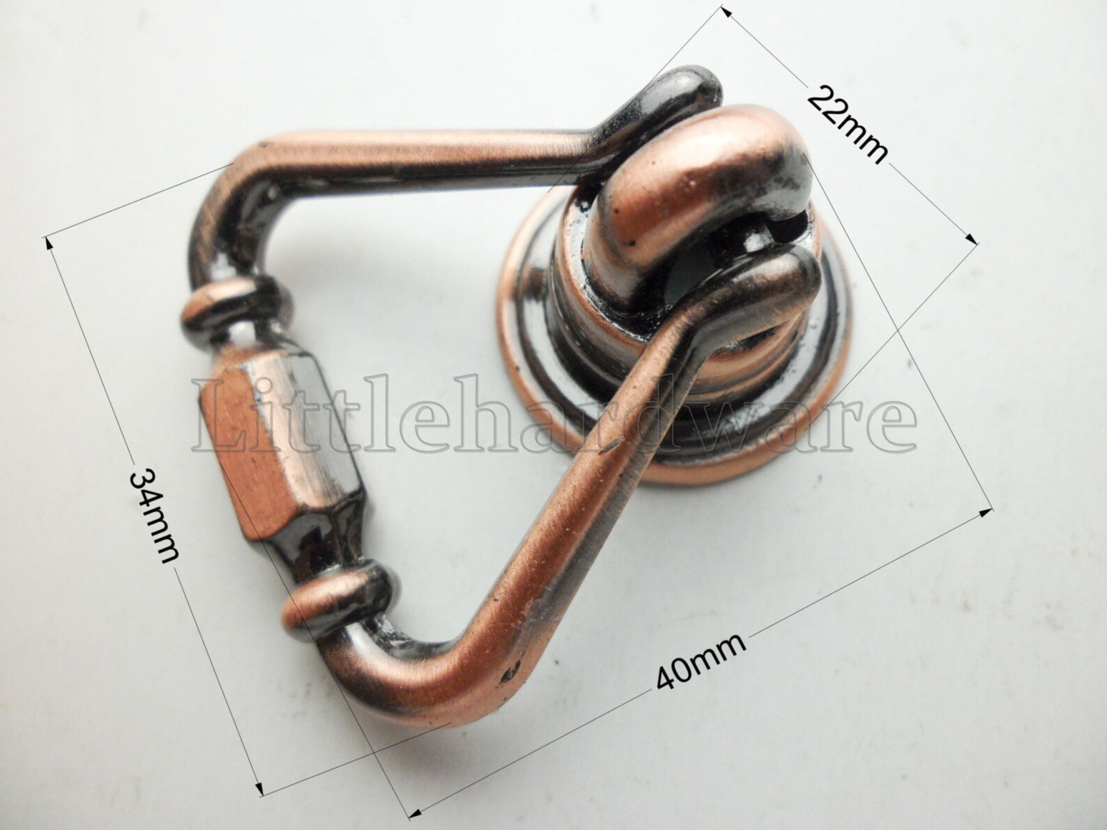 2pcs 40MM34MM Antique Red Brass Triangular Handle Pendant - Etsy