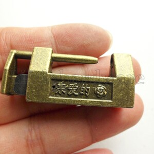 Vintage Style "i LOVE You" Wooden Boxes Lock Jewellery Boxes Lock ...