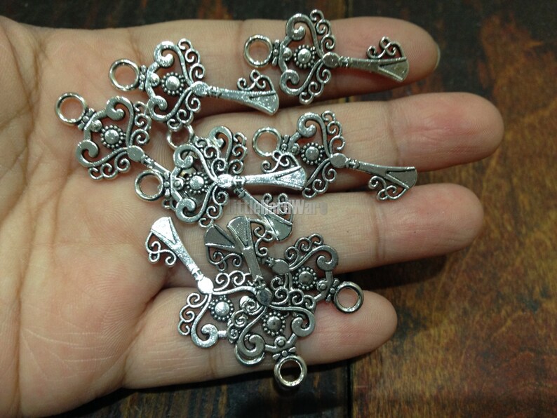 100pcs 1.3 Crown Keys Antique Skeleton Keyspendant | Etsy