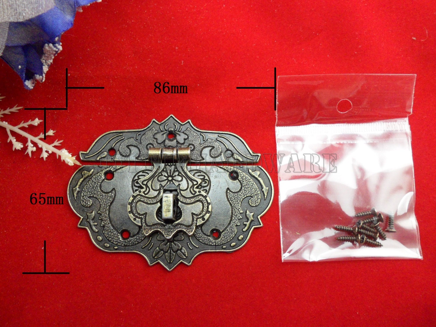 86 Mm X 65mm Chinese Classical Vintage Plant Pattern Lock - Etsy