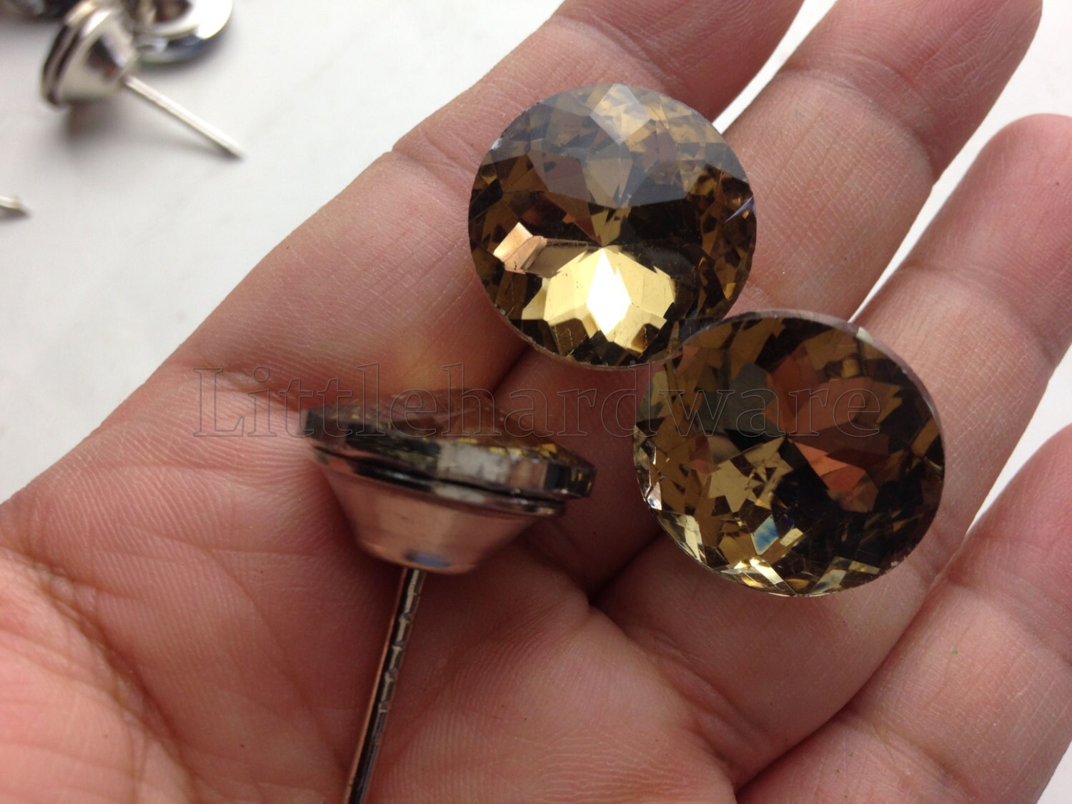 10pcs 20mm Three Color Crystal Glass Decorative Upholstery - Etsy