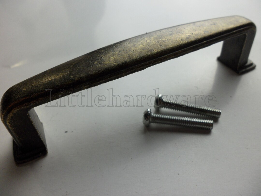 Vintage Antique Brass Color Bar Pull / Dresser Drawer Pulls Handles ...