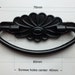 80mmx43mm Black Lotus Drop Handles / Dresser Drawer Pulls Handles ...