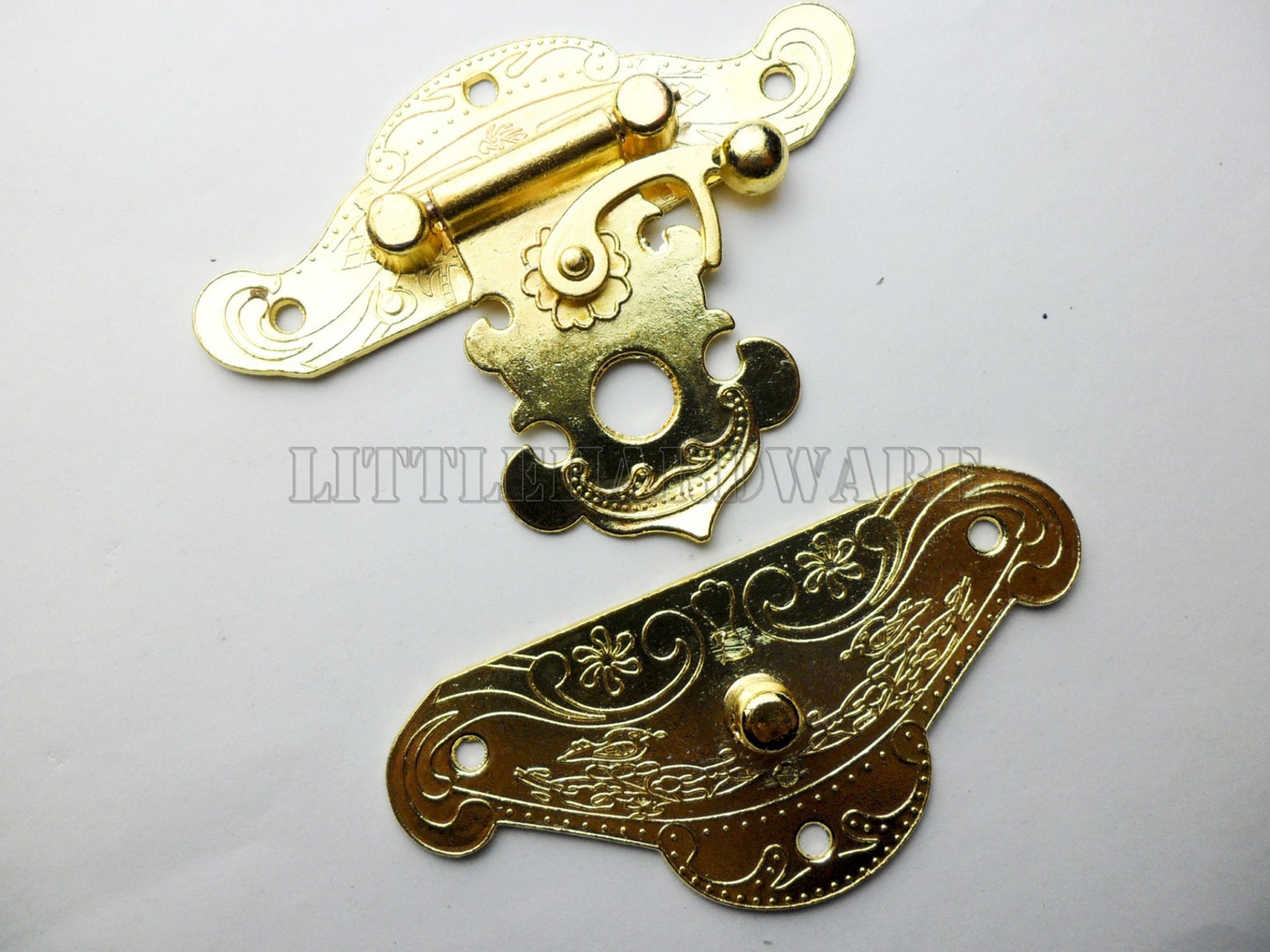 85mmx68mm big size golden lock latch / small box hardware / | Etsy