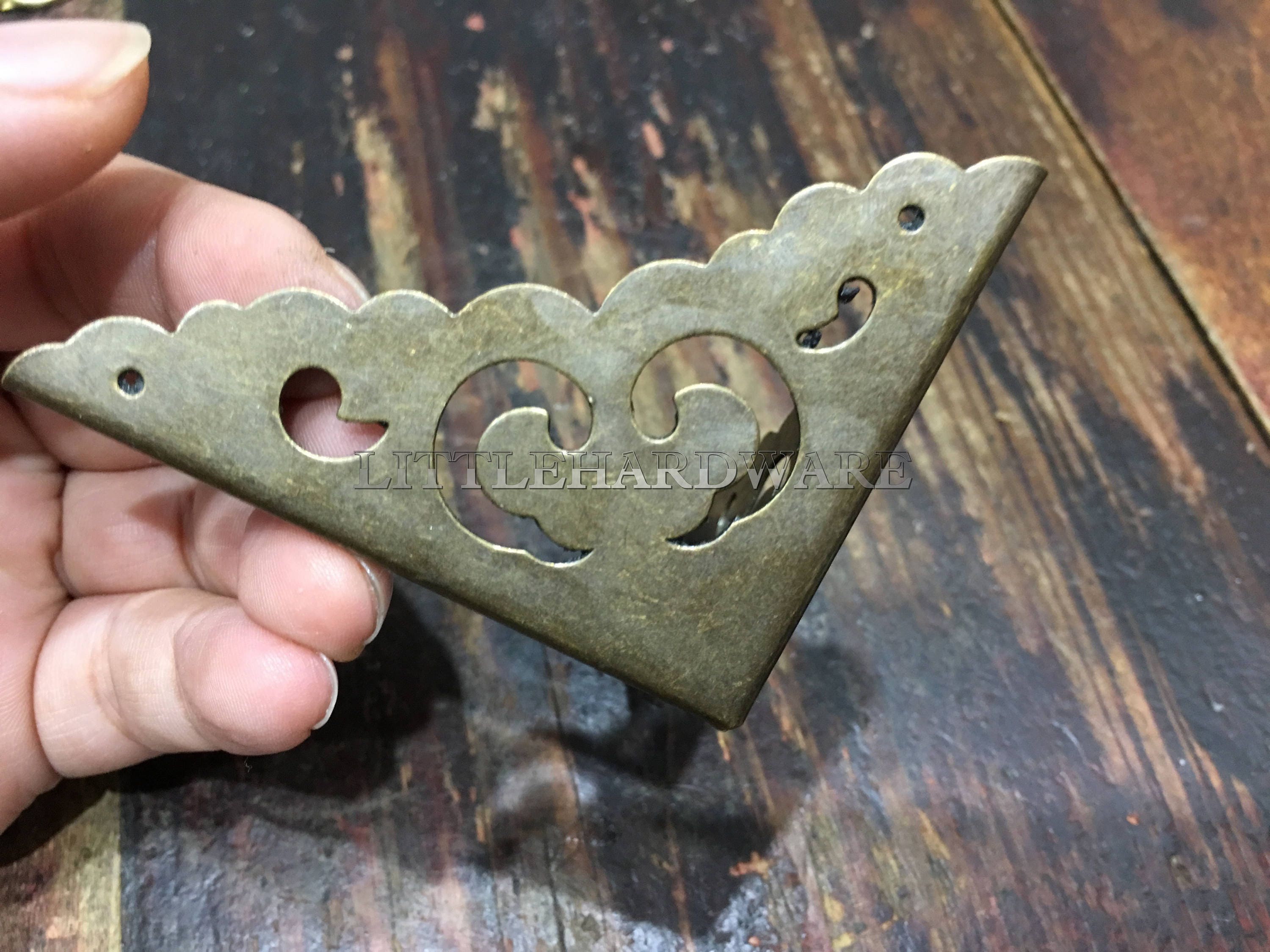 4 Pcs Bronze Color Ornate Antique Brass Corners/brass Jewelry - Etsy