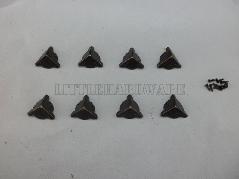 4PCS 18mm Vintage metal Decorative Corner Bracket for Chest | Etsy