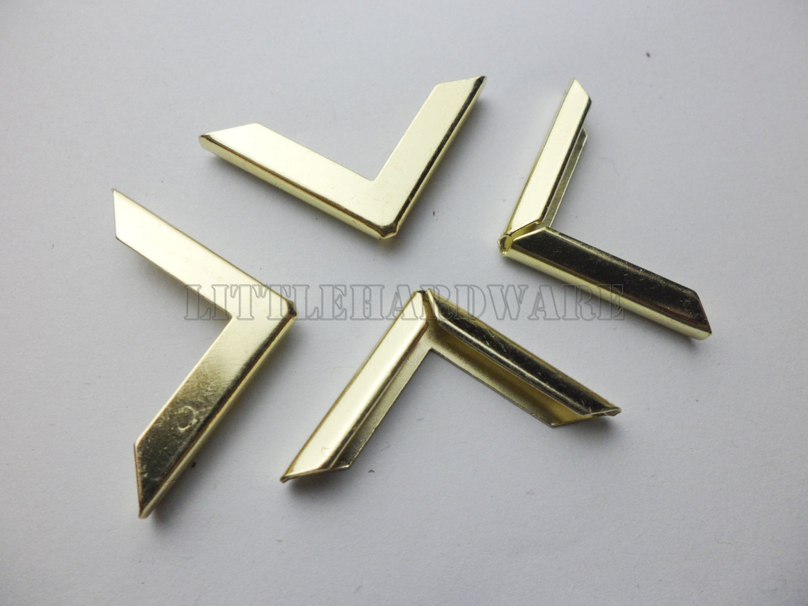 12 Vintage Golden Color Metal Book Corners for | Etsy